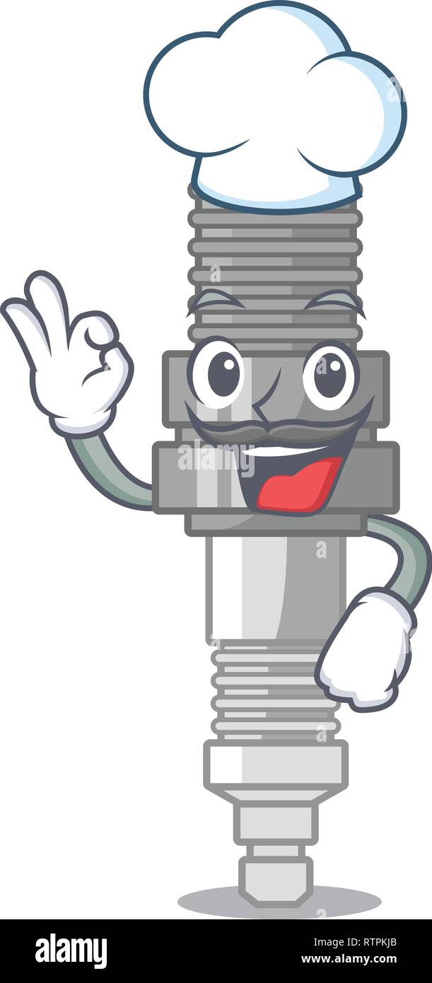 Chef spark plug in a cartoon box Stock Vector Image & Art - Alamy