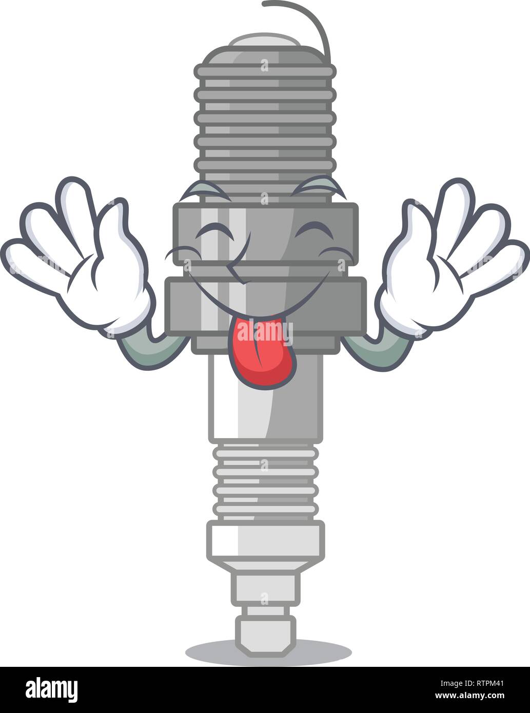 Tongue out miniature spark plug in cartoon shape Stock Vector Image ...