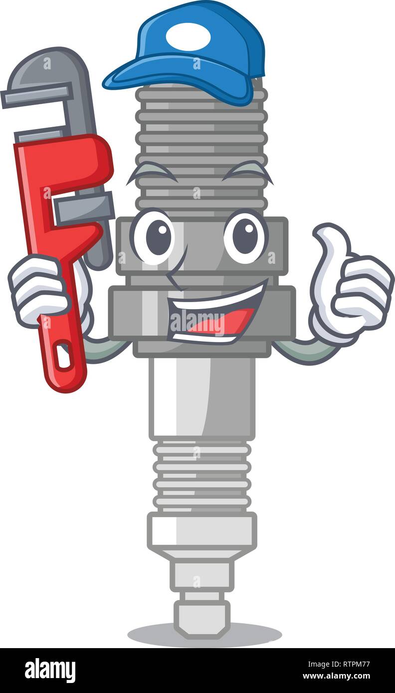 Plumber miniature spark plug in cartoon shape Stock Vector Image & Art ...