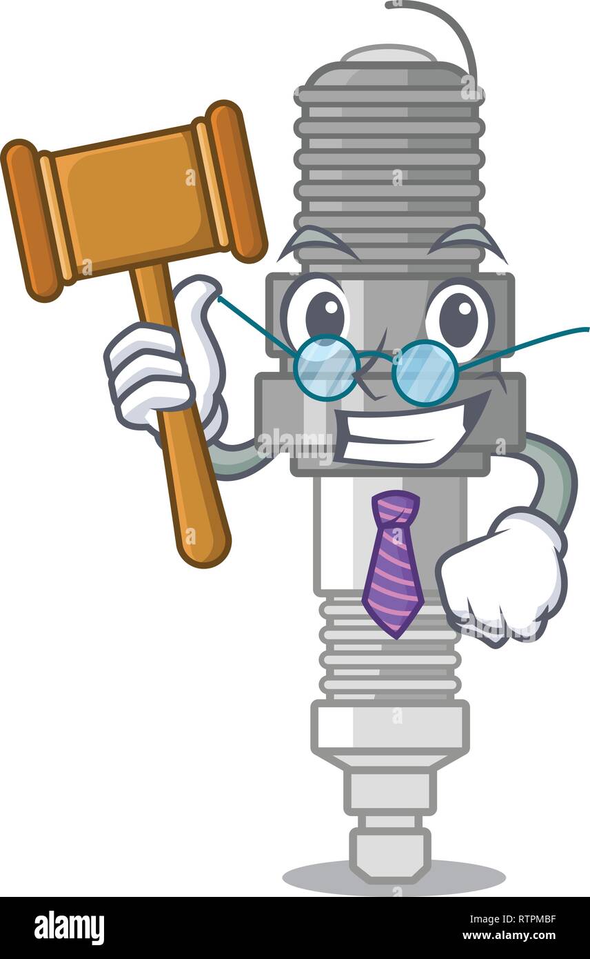 Judge miniature spark plug in cartoon shape Stock Vector Image & Art ...