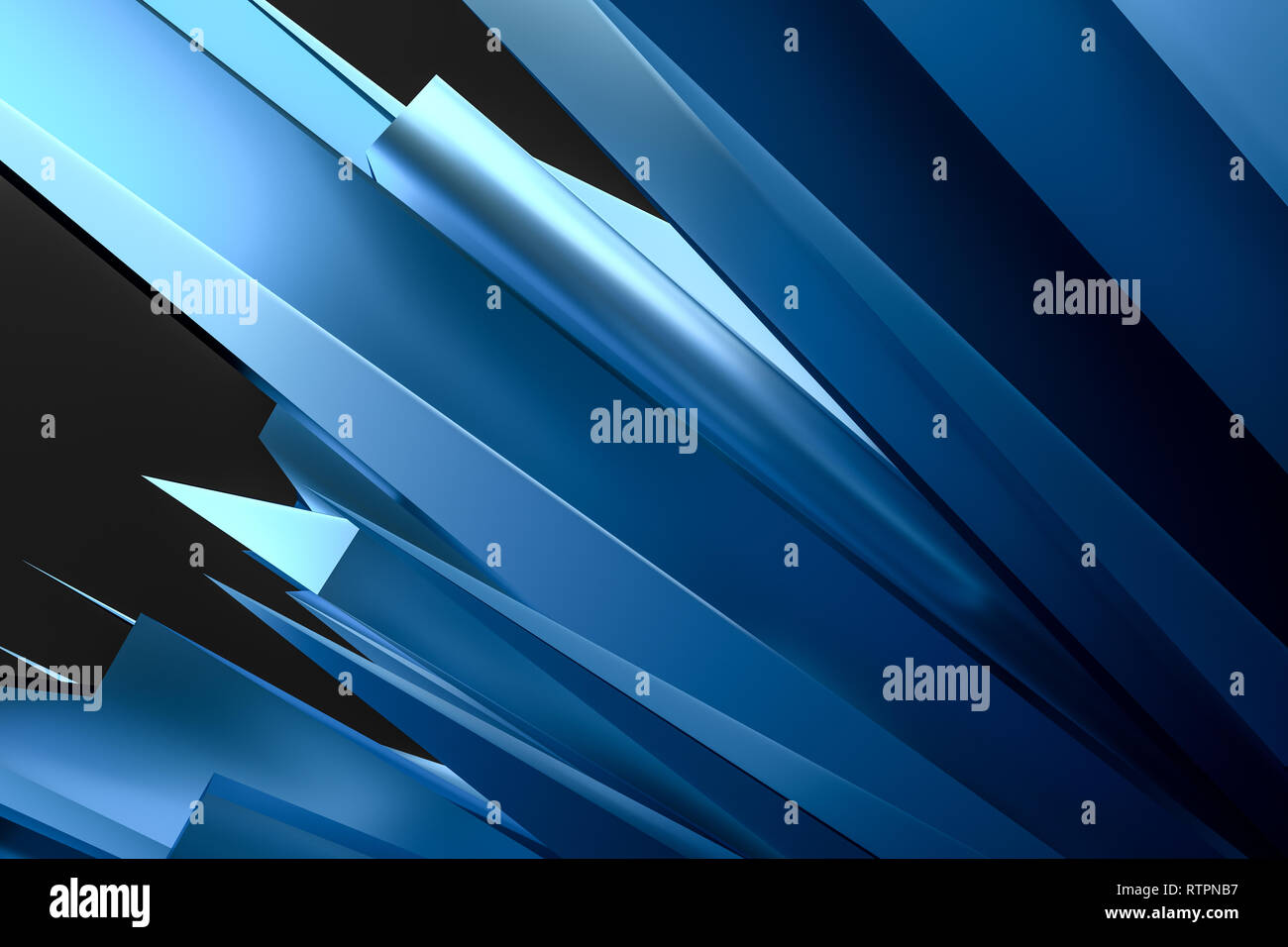 3d rendering, blue metalic surface and graphic design background Stock ...