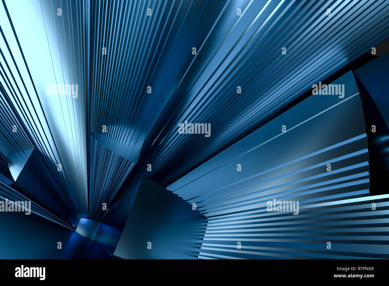 3d rendering, blue metalic surface and graphic design background Stock ...