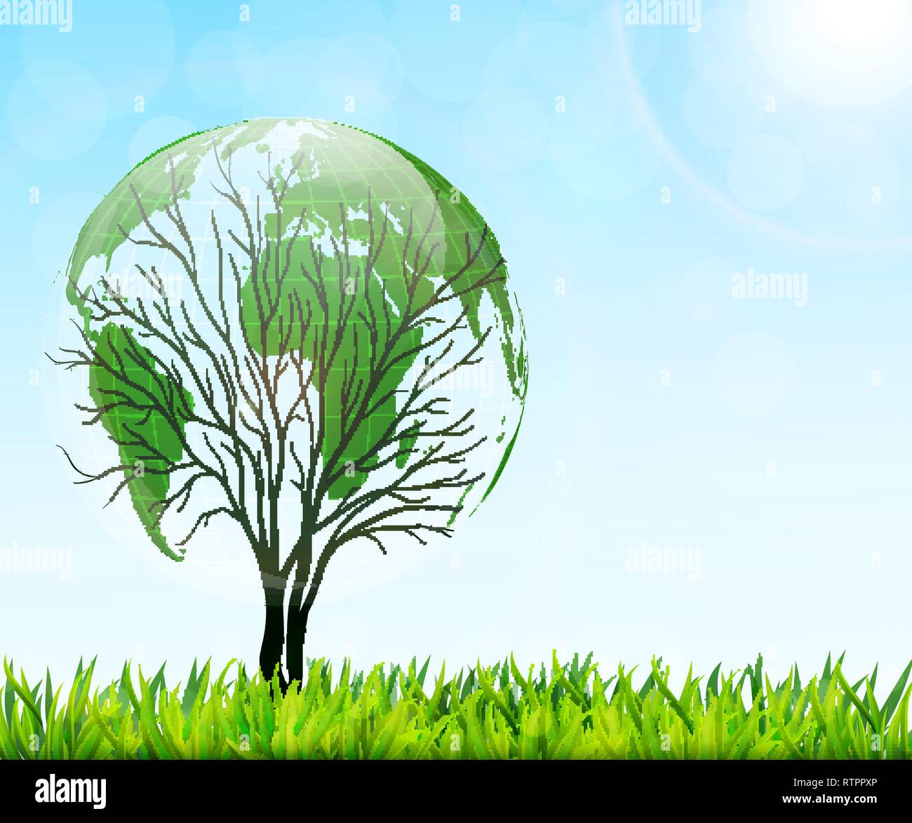 Tree like world map hi-res stock photography and images - Alamy