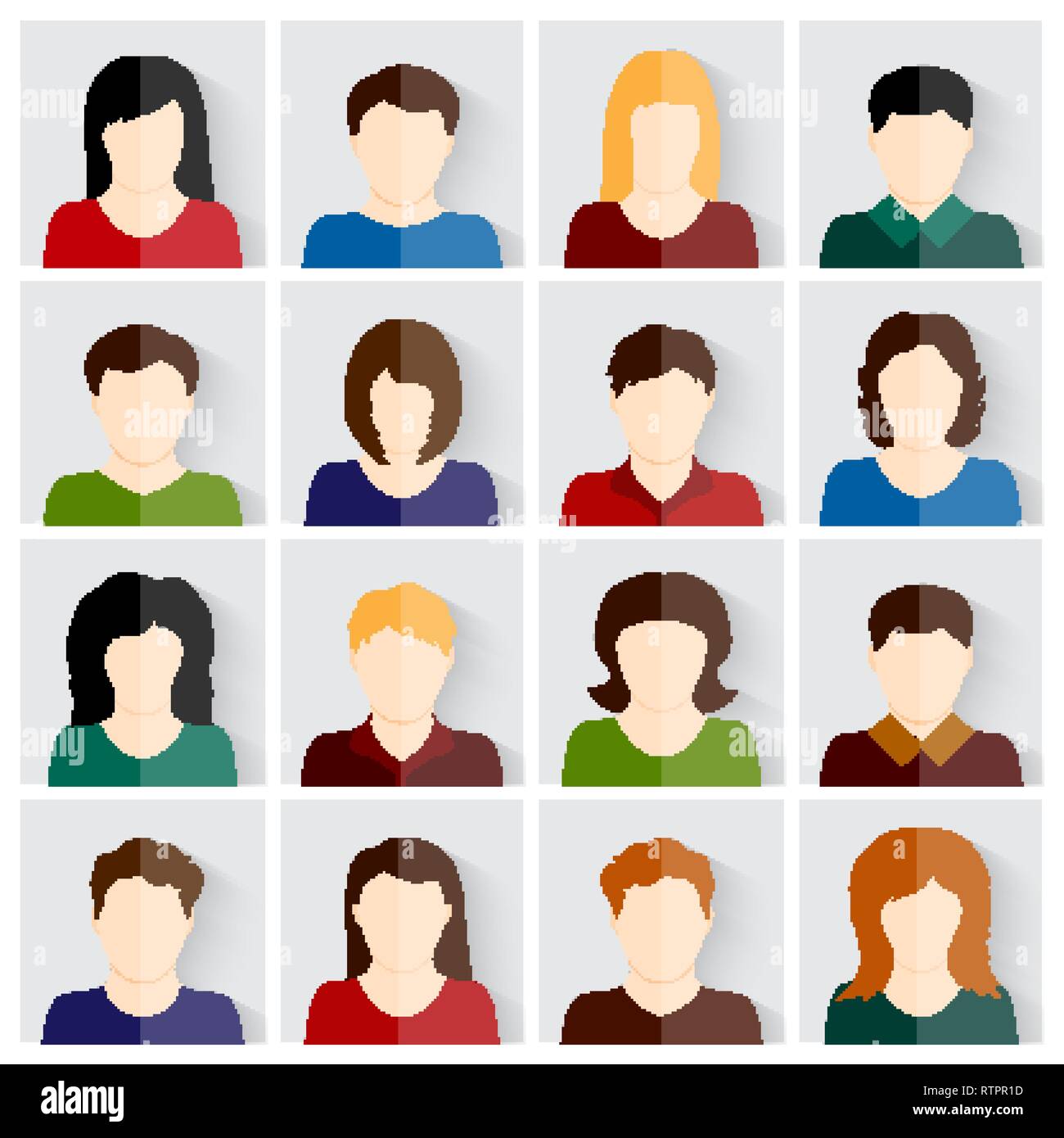 People icons set vector background Stock Vector Image & Art - Alamy