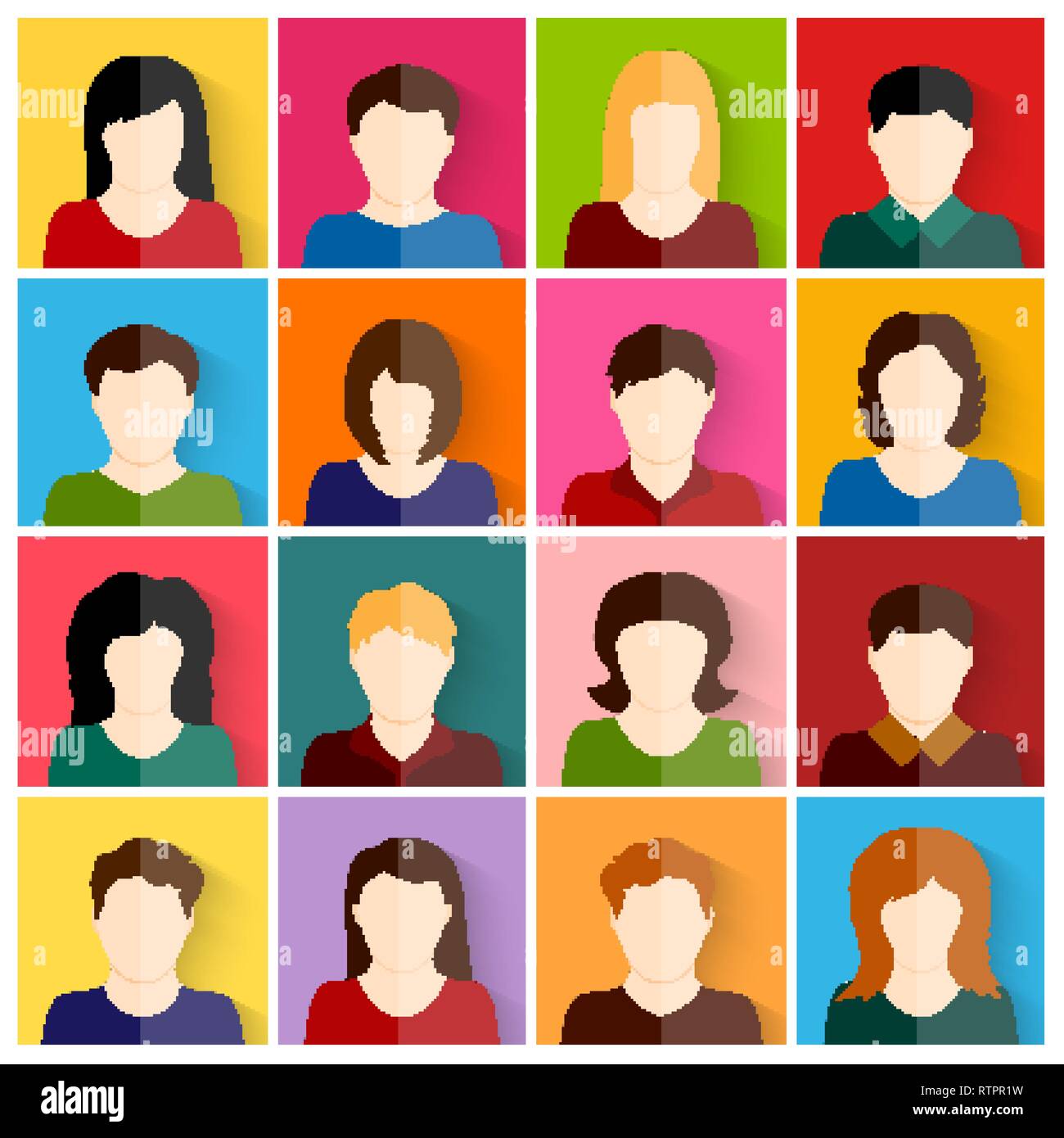 Human face group of people Stock Vector Images - Alamy