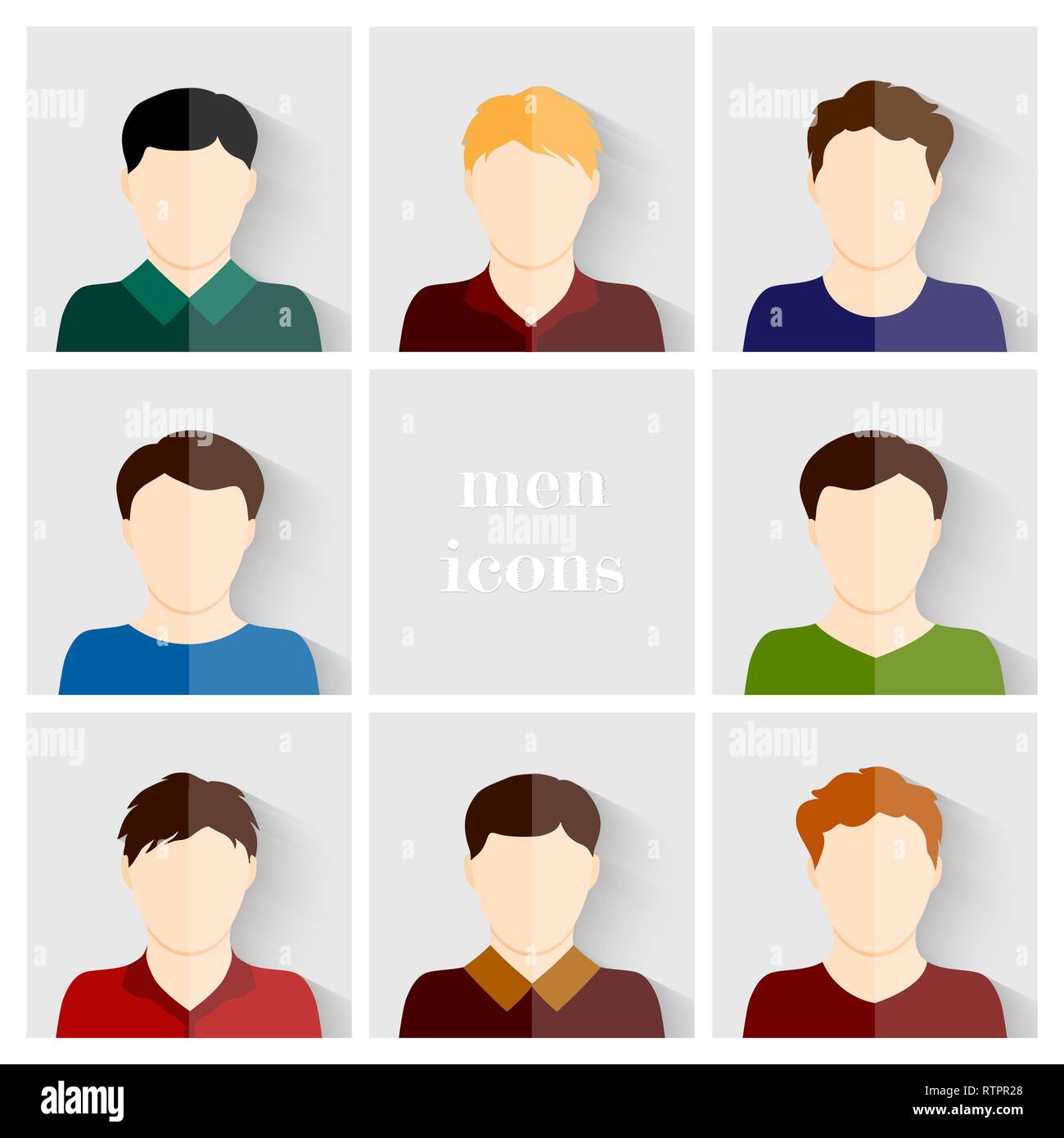 Vector set of men icons Stock Vector Image & Art - Alamy