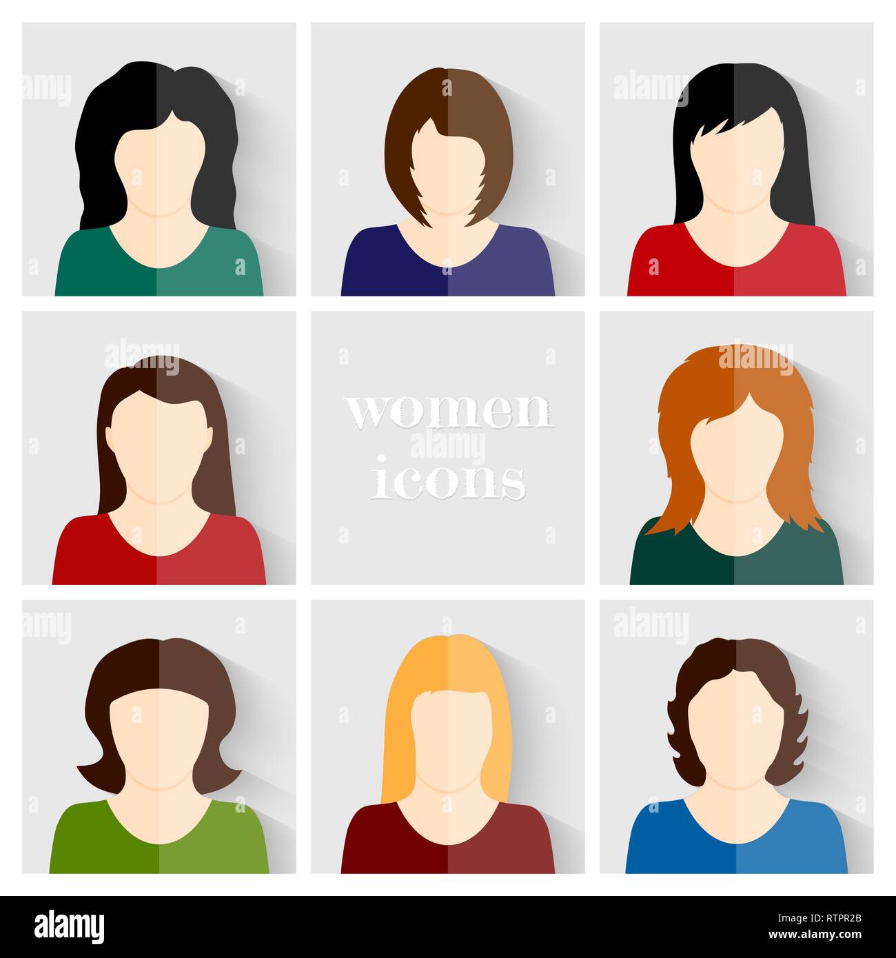 Women icons set vector background Stock Vector Image & Art - Alamy