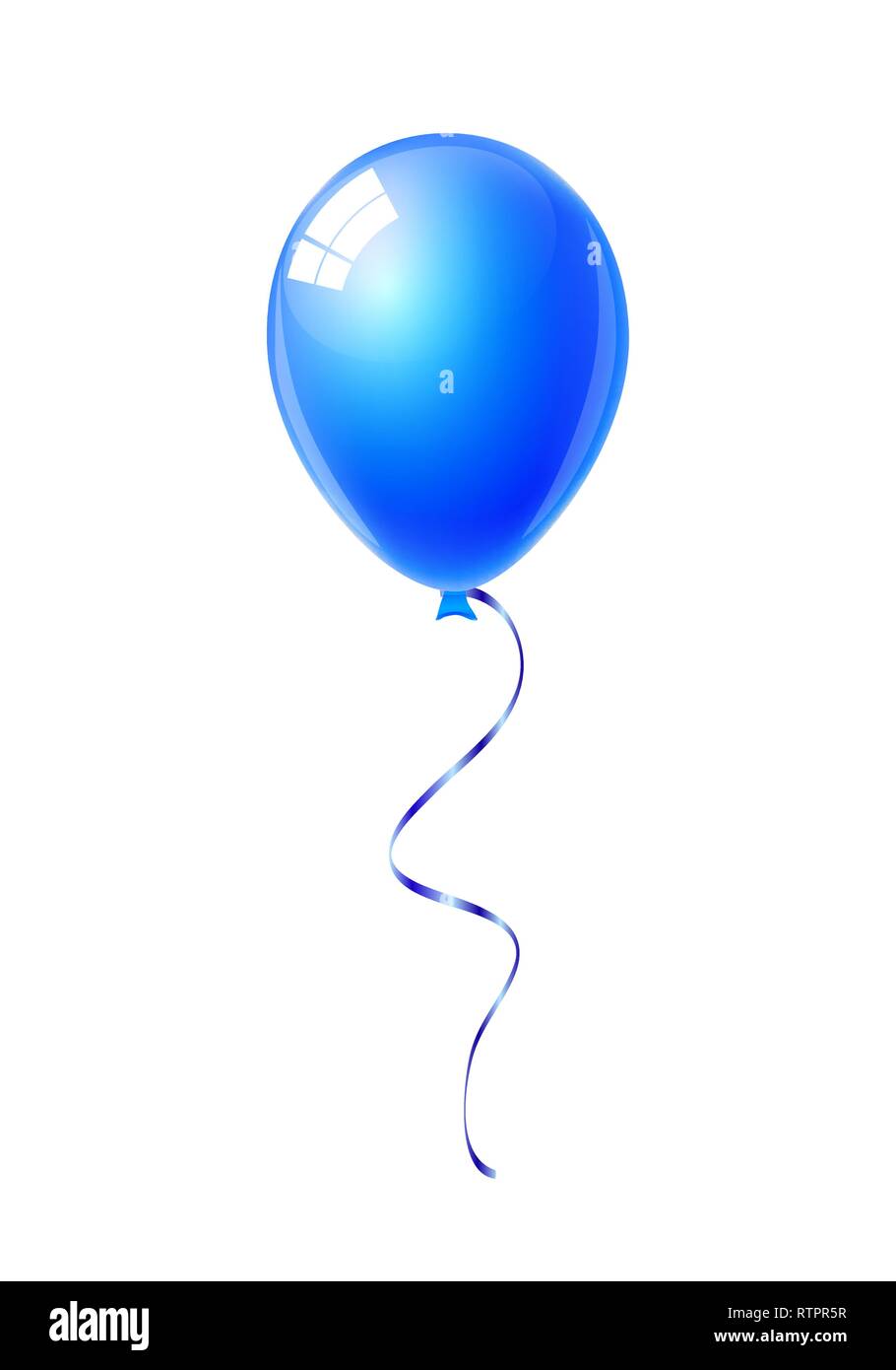Blue balloon isolated on white background vector Stock Vector Image ...