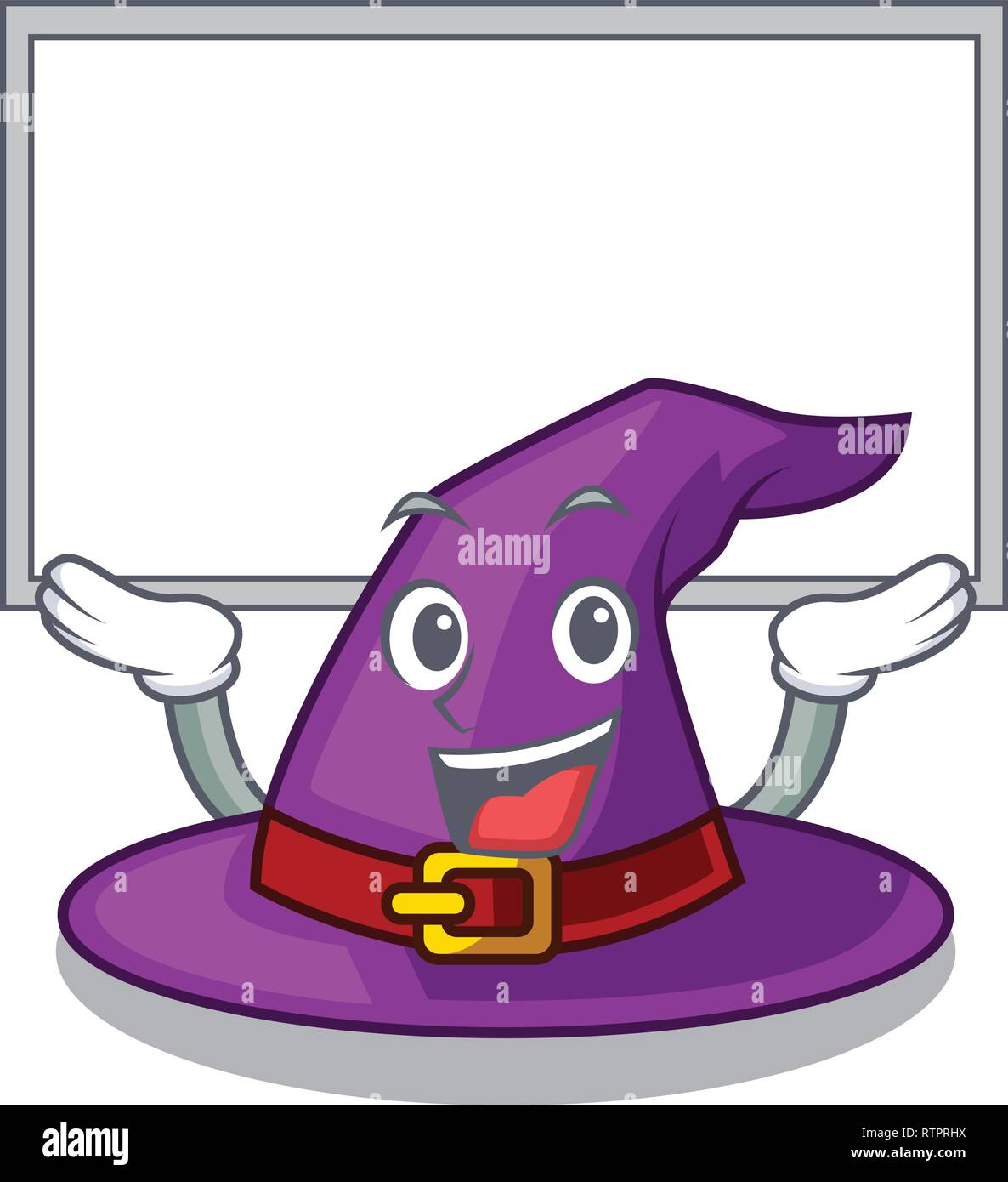 Up board with hat in the shape mascot Stock Vector Image & Art - Alamy