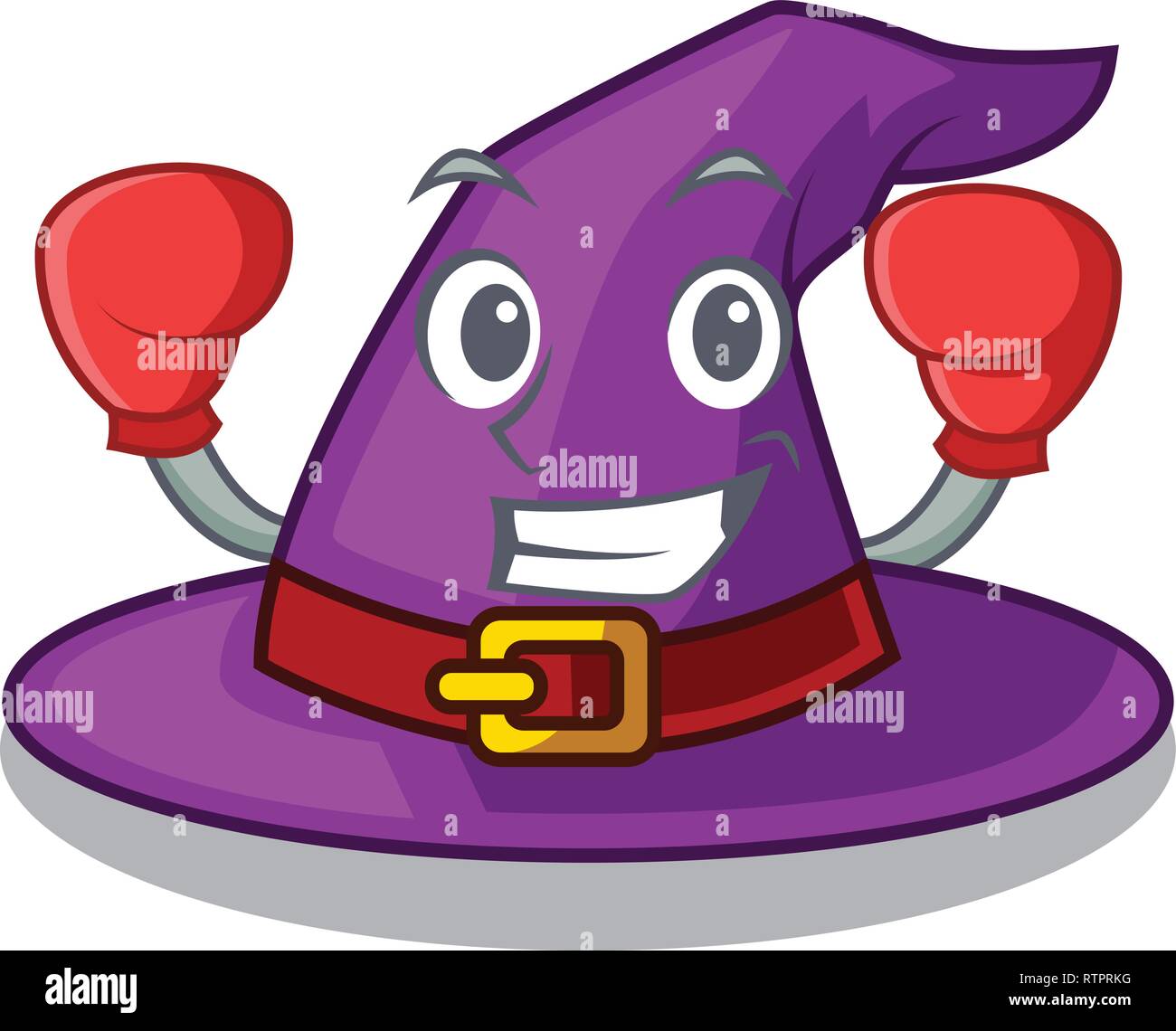 Boxing with hat in the shape mascot Stock Vector Image & Art - Alamy