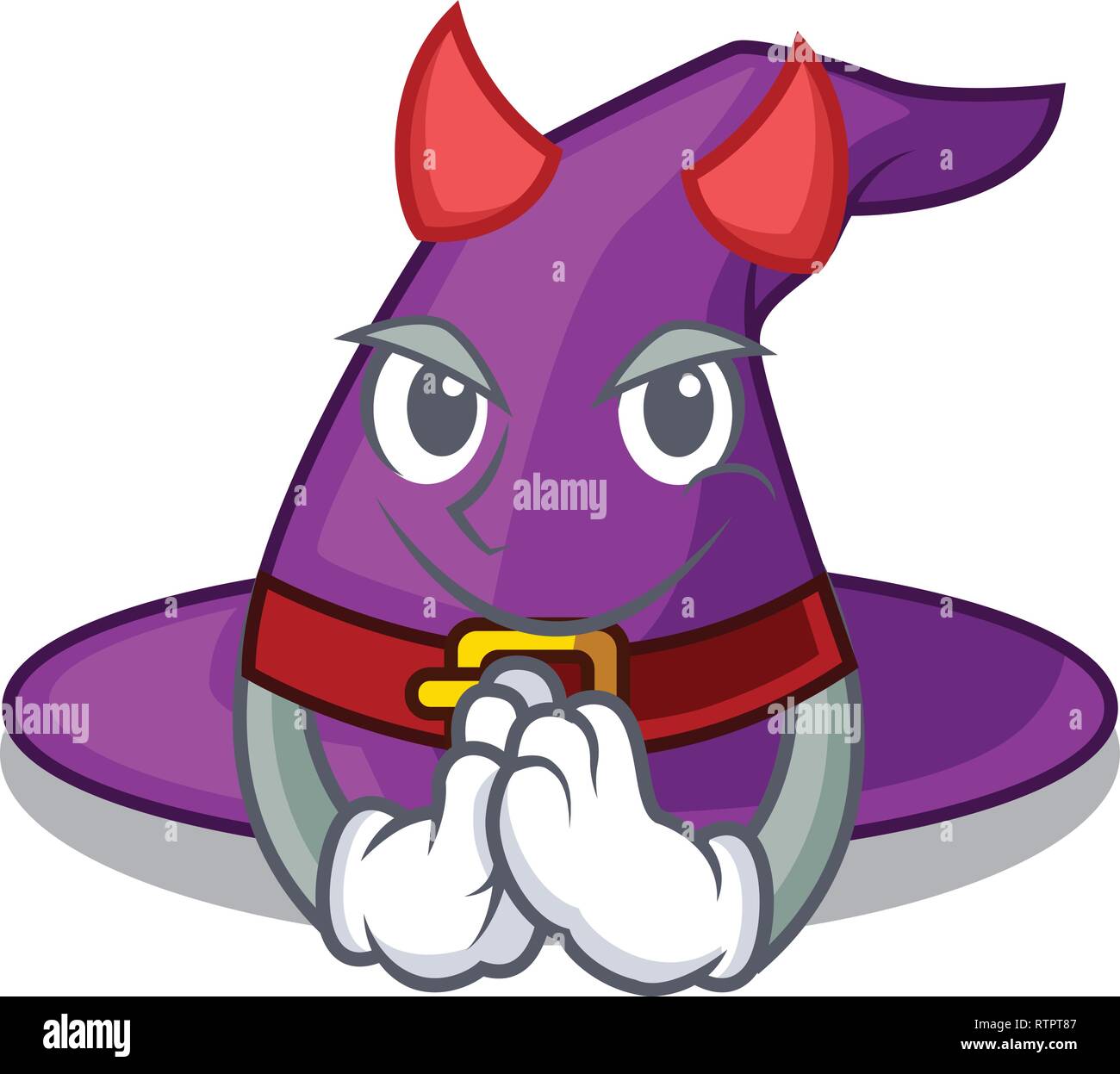 Devil witch hat isolated with the mascot Stock Vector Image & Art - Alamy