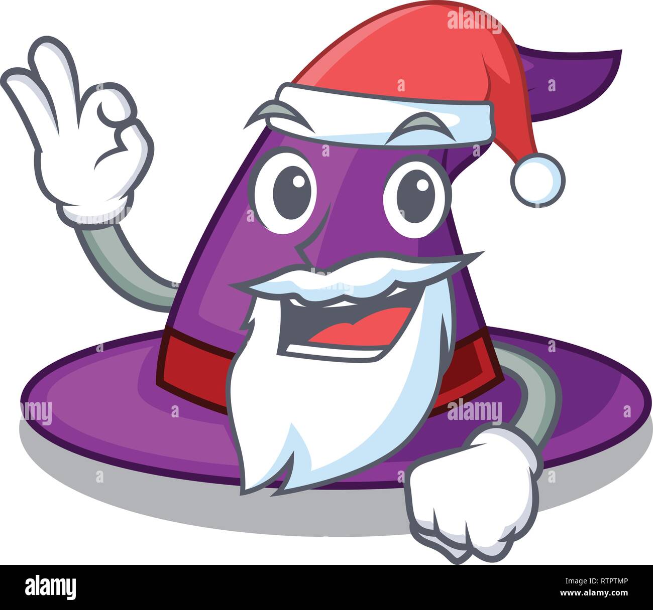 Santa witch hats in shape beautiful cartoons Stock Vector Image & Art ...