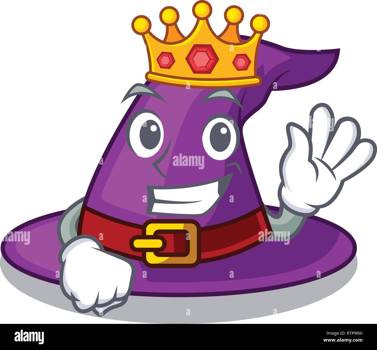 King witch hats in shape beautiful cartoons Stock Vector Image & Art ...