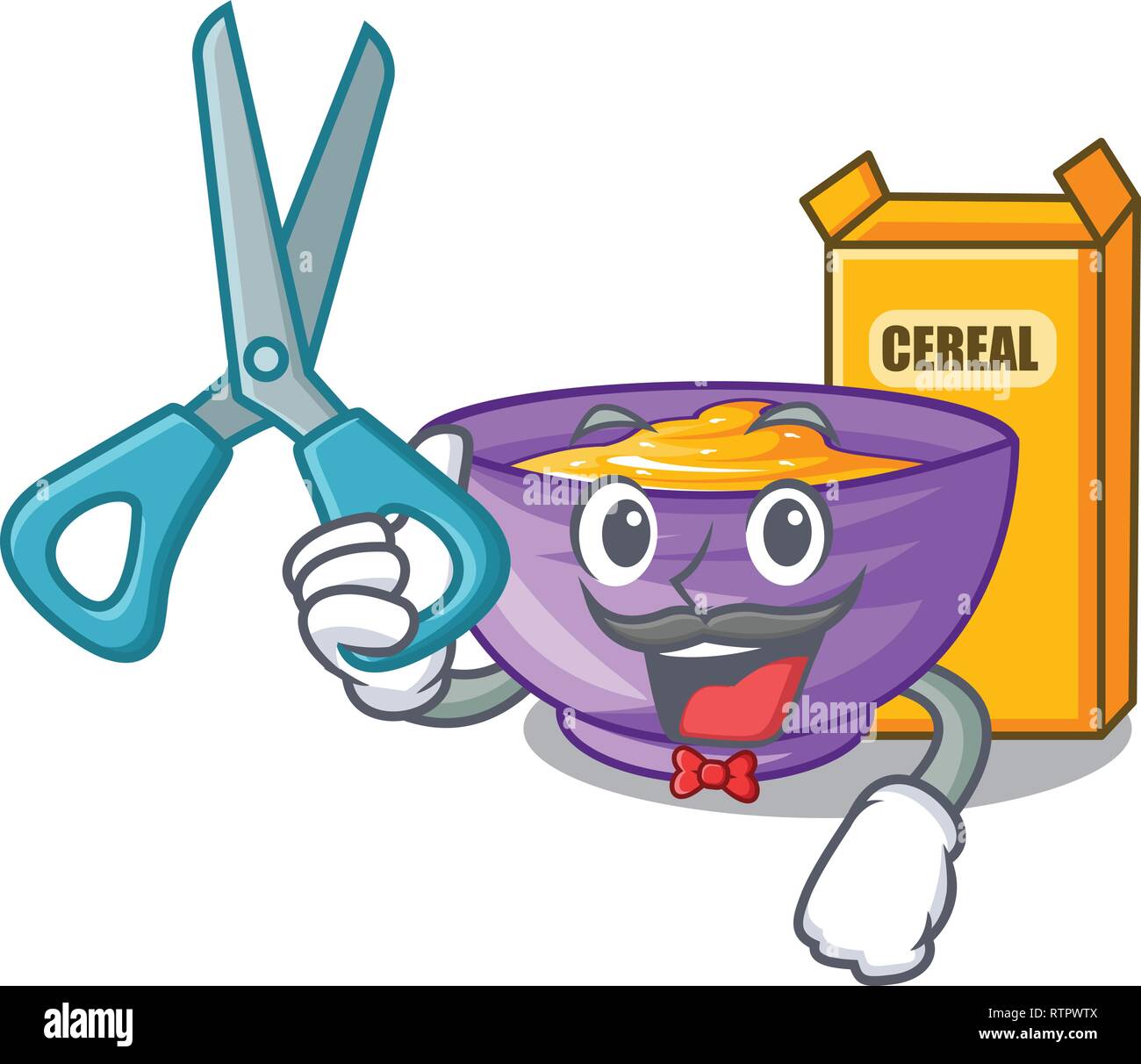 Barber cereal box in a cartoon bowl Stock Vector Image & Art - Alamy