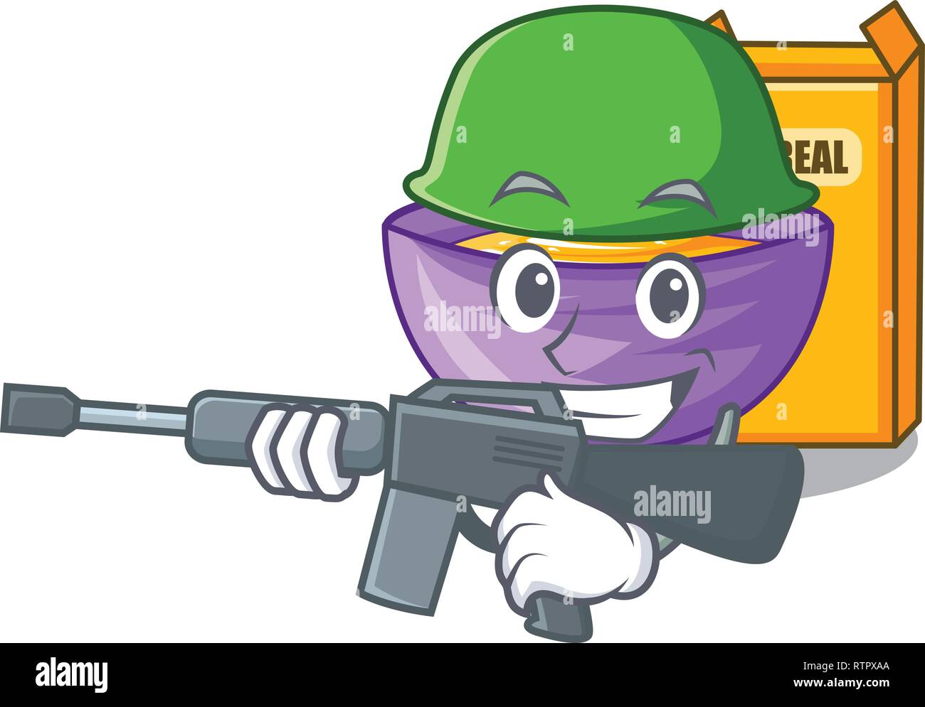 Army cereal box in a cartoon bowl Stock Vector Image & Art - Alamy