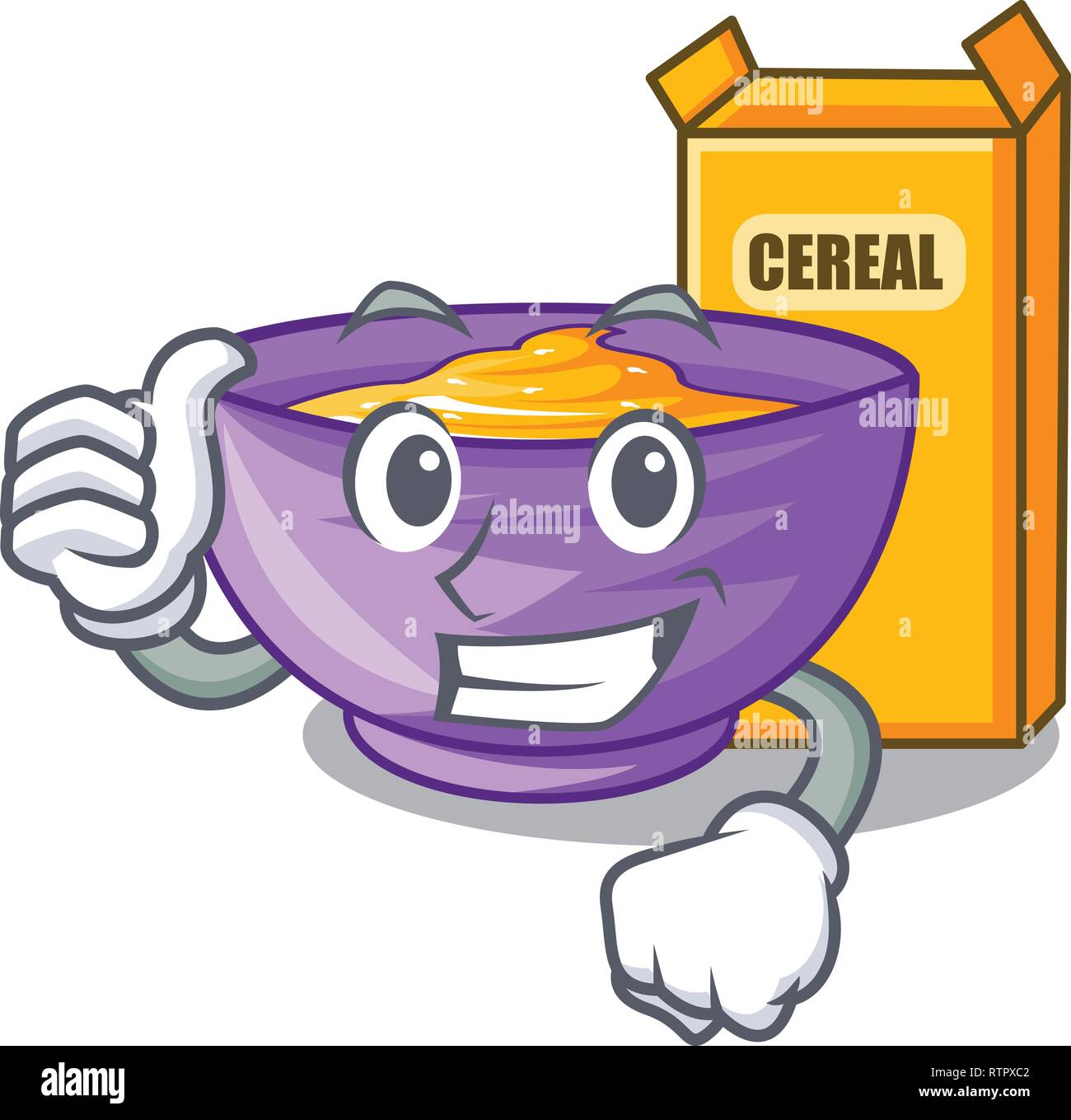 Thumbs Up Cereal Box In The Character Fridge Stock Vector Image And Art