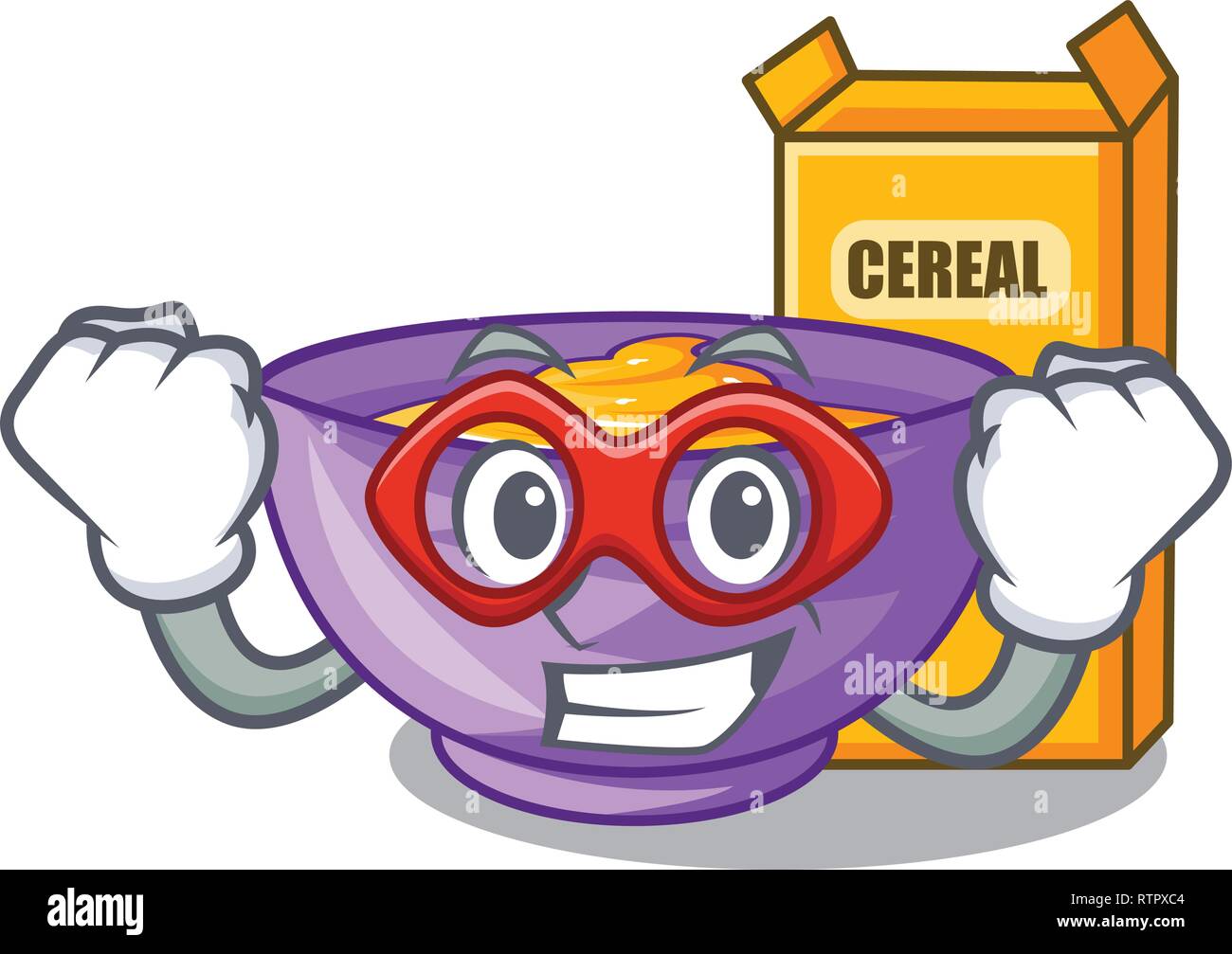 Super Hero Cereal Box In The Character Fridge Stock Vector Image And Art