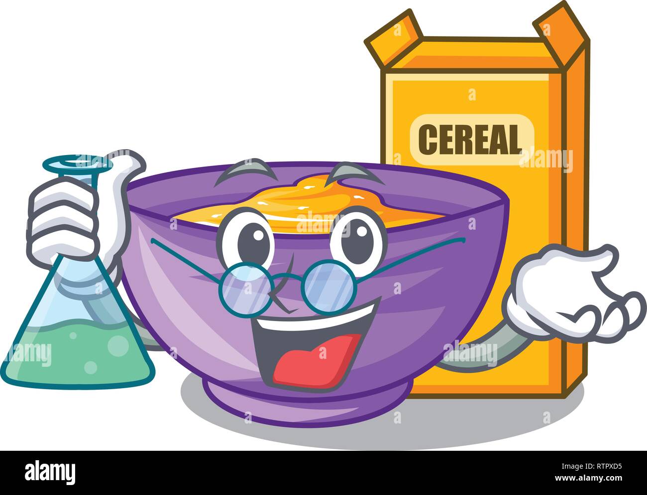 Professor Cereal Box In The Character Fridge Stock Vector Image And Art