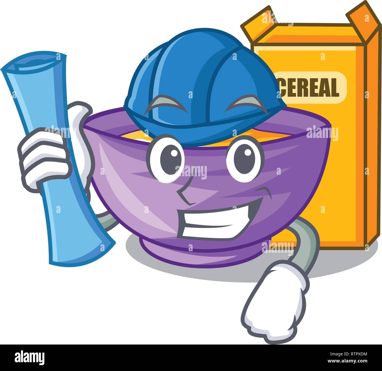 Architect Cereal Box In The Character Fridge Stock Vector Image And Art