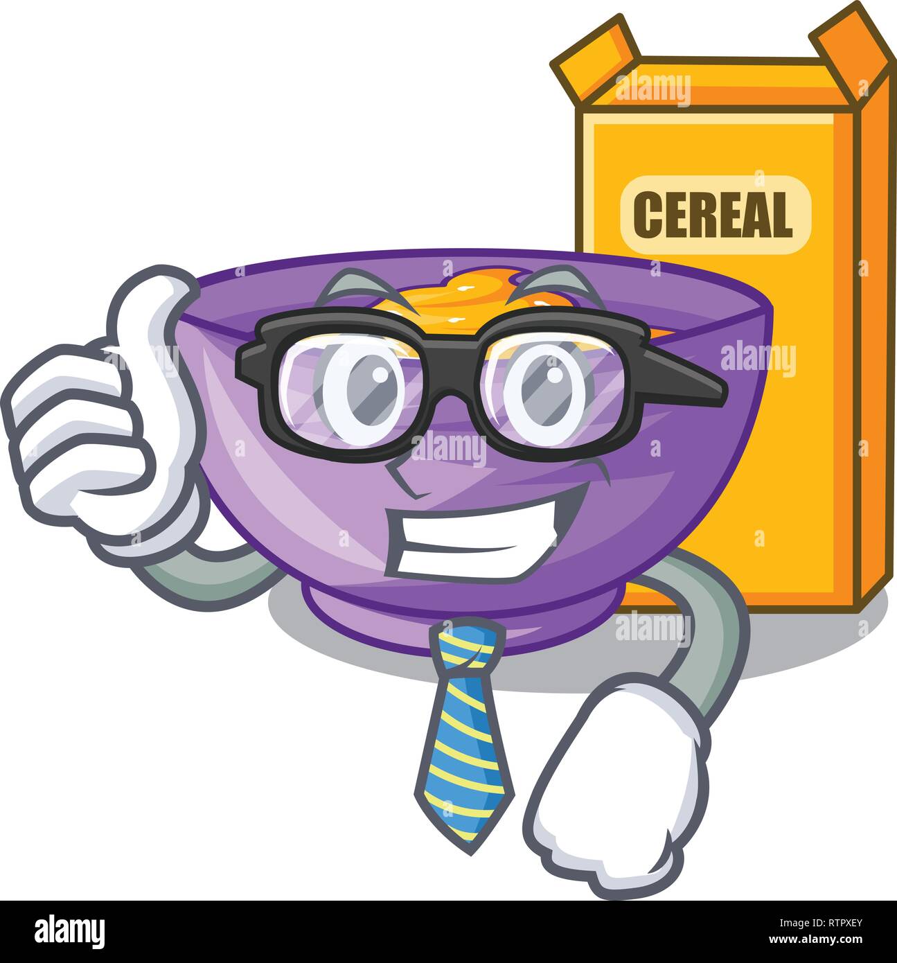 Businessman Cereal Box In The Character Fridge Stock Vector Image And Art