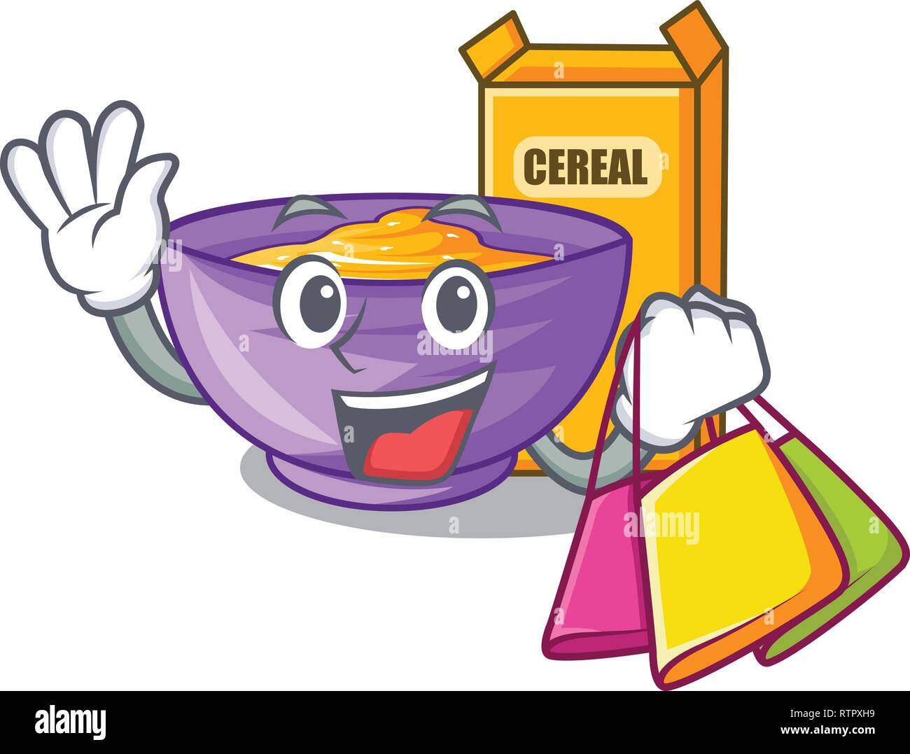 Shopping Cereal Box In The Character Fridge Stock Vector Image And Art