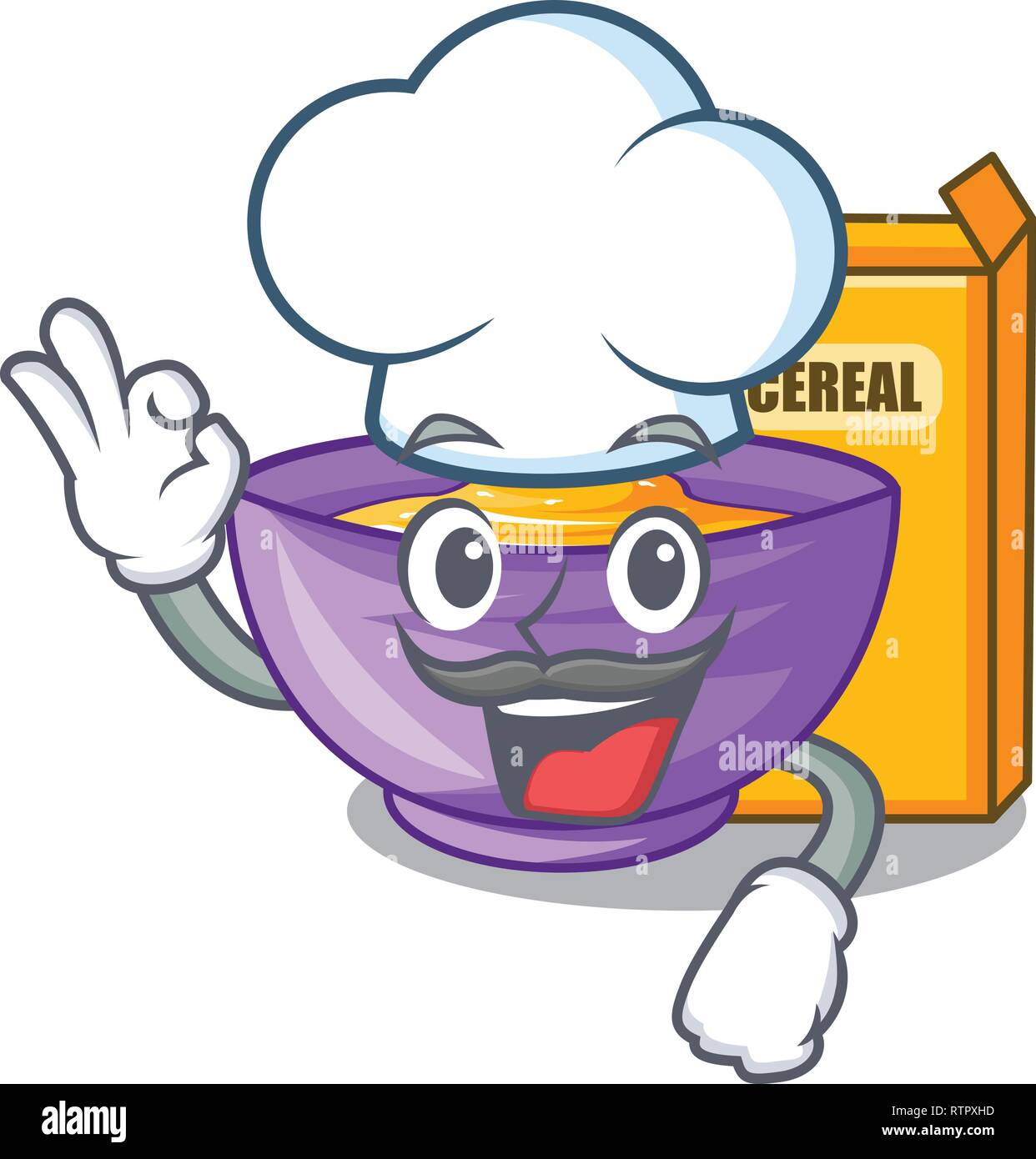 Chef Cereal Box In The Character Fridge Stock Vector Image And Art Alamy