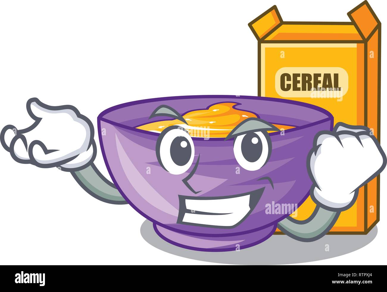 Successful Cereal Box In The Character Fridge Stock Vector Image And Art
