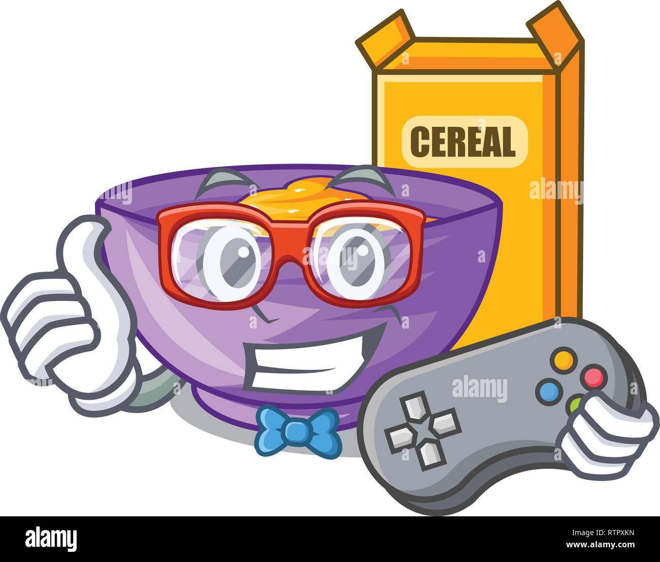 Gamer cereal box in the shape mascot Stock Vector Image & Art - Alamy