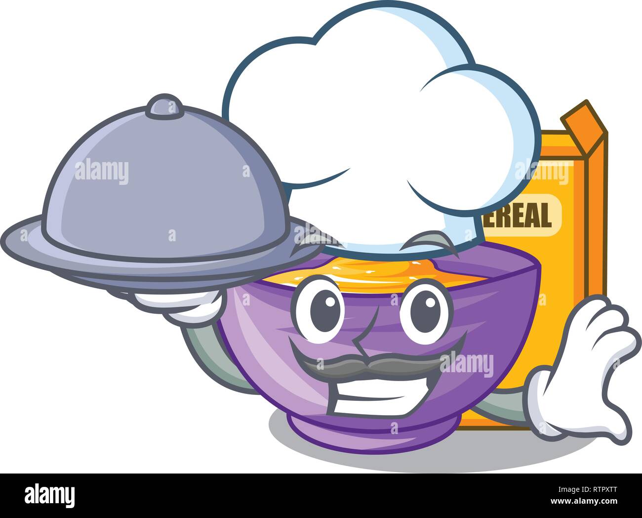 Chef with food cereal box in the shape mascot Stock Vector Image & Art ...