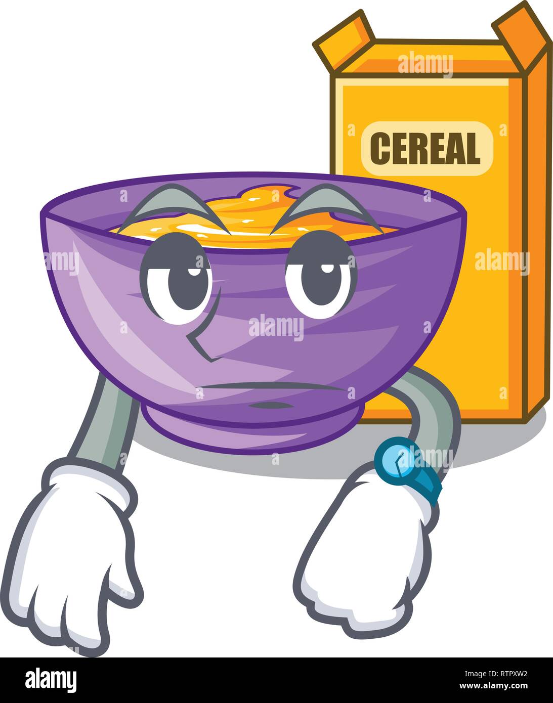 Waiting Cereal Box Isolated With The Cartoons Stock Vector Image And Art