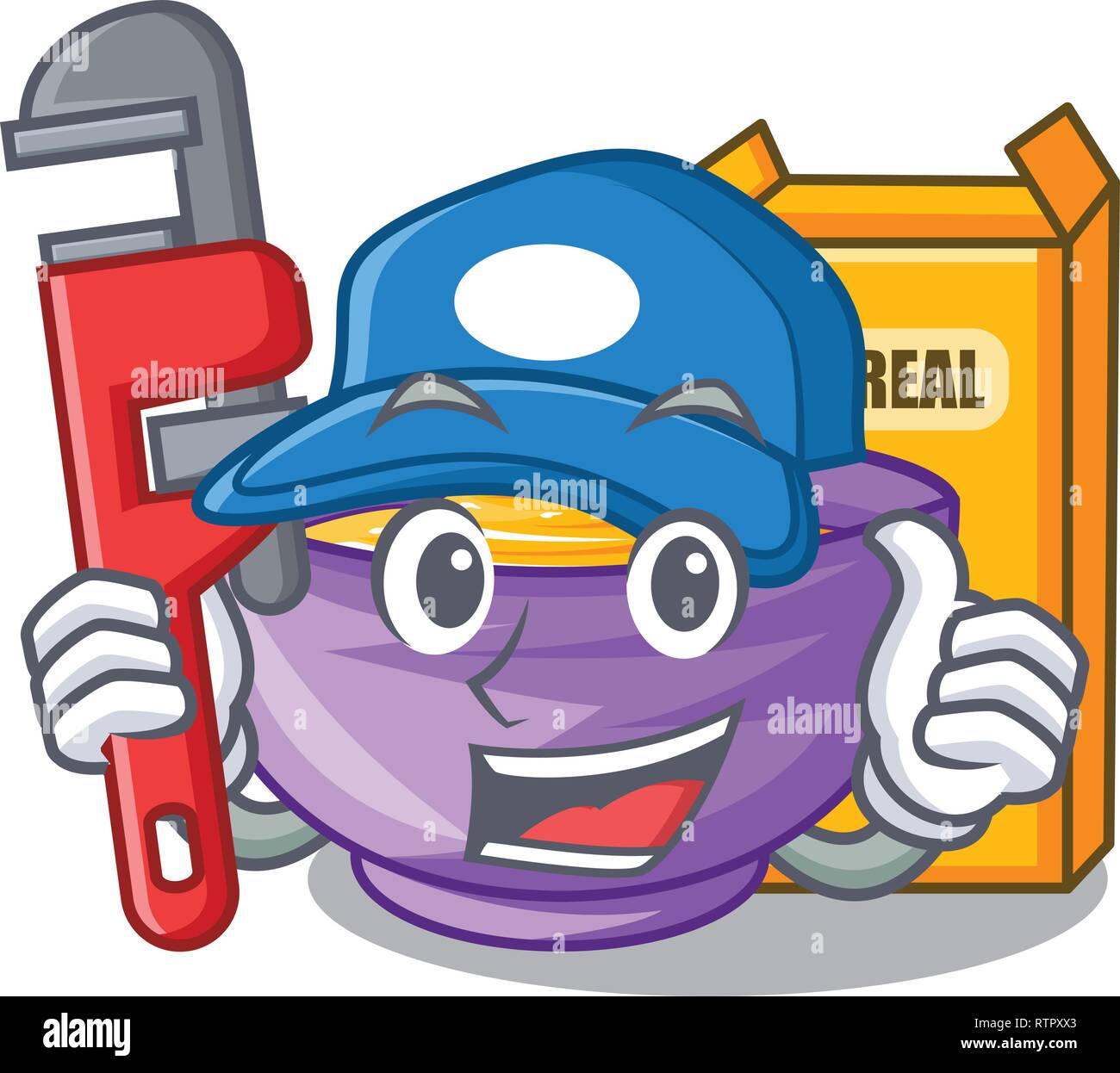 Plumber cereal box isolated with the cartoons Stock Vector Image & Art ...