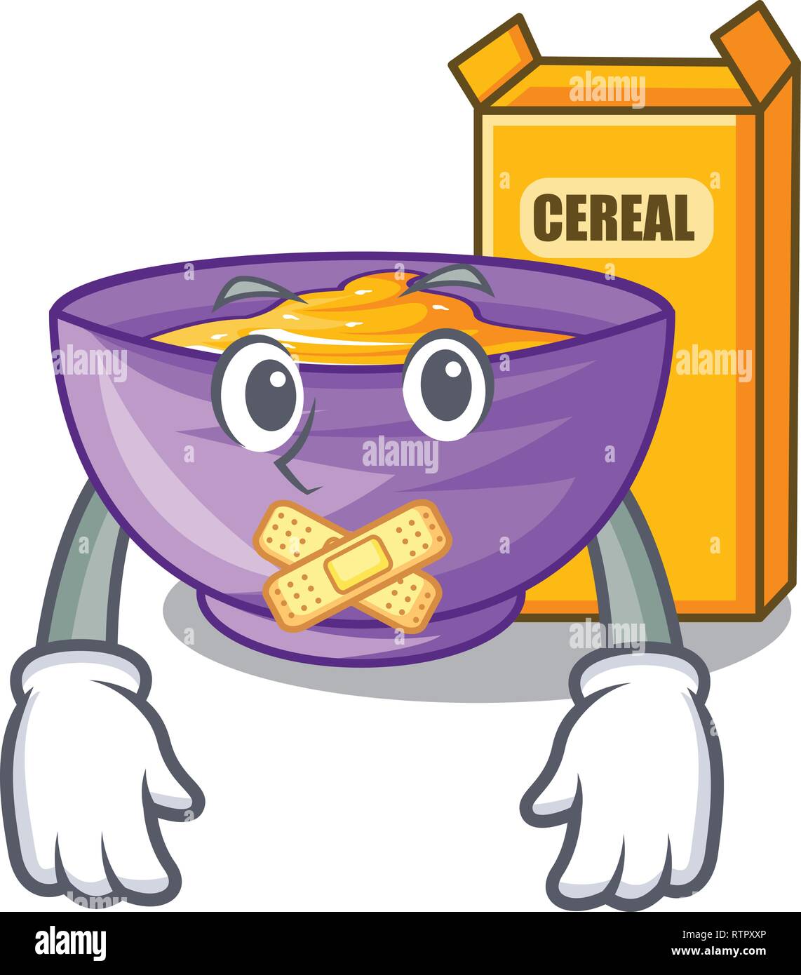 Silent Cereal Box Isolated With The Cartoons Stock Vector Image And Art