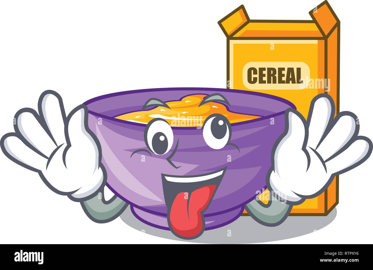Crazy Cereal Box Isolated With The Cartoons Stock Vector Image And Art
