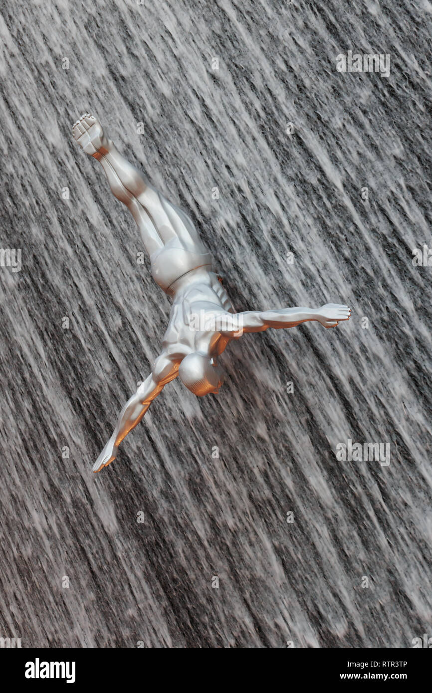 DUBAI, UAE - OCTOBER 31: Famous Waterfall in Dubai Malll on October 31 ...