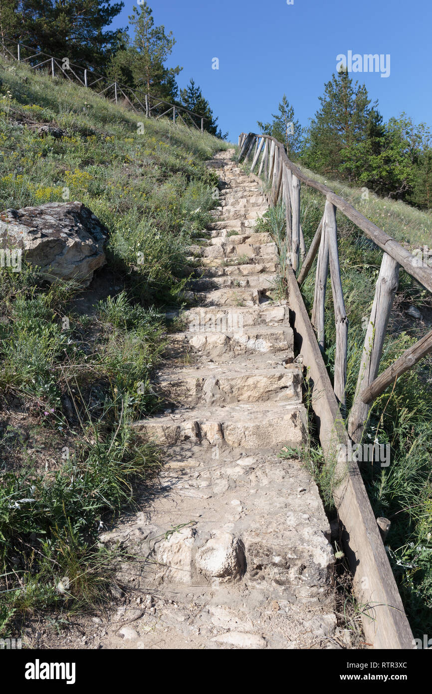 old stone stairs on a hill Stock Photo - Alamy