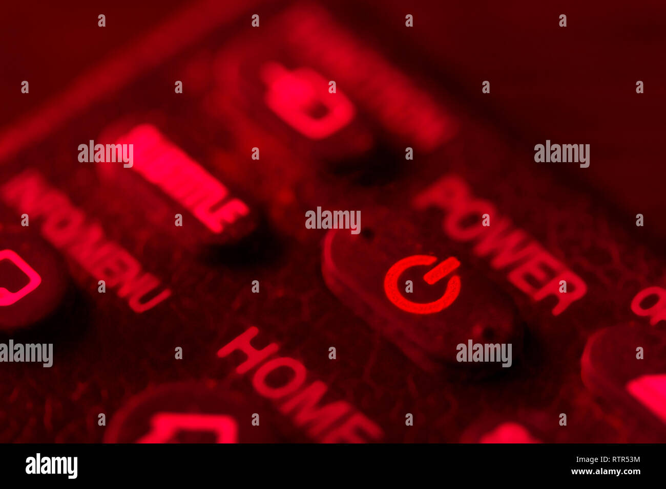 Tv control red standby button hi-res stock photography and images - Alamy