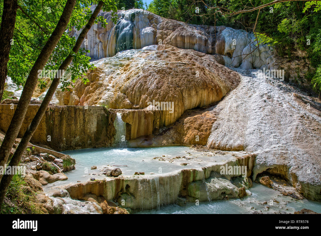 Thermal waterfall limestone formations hi-res stock photography and ...