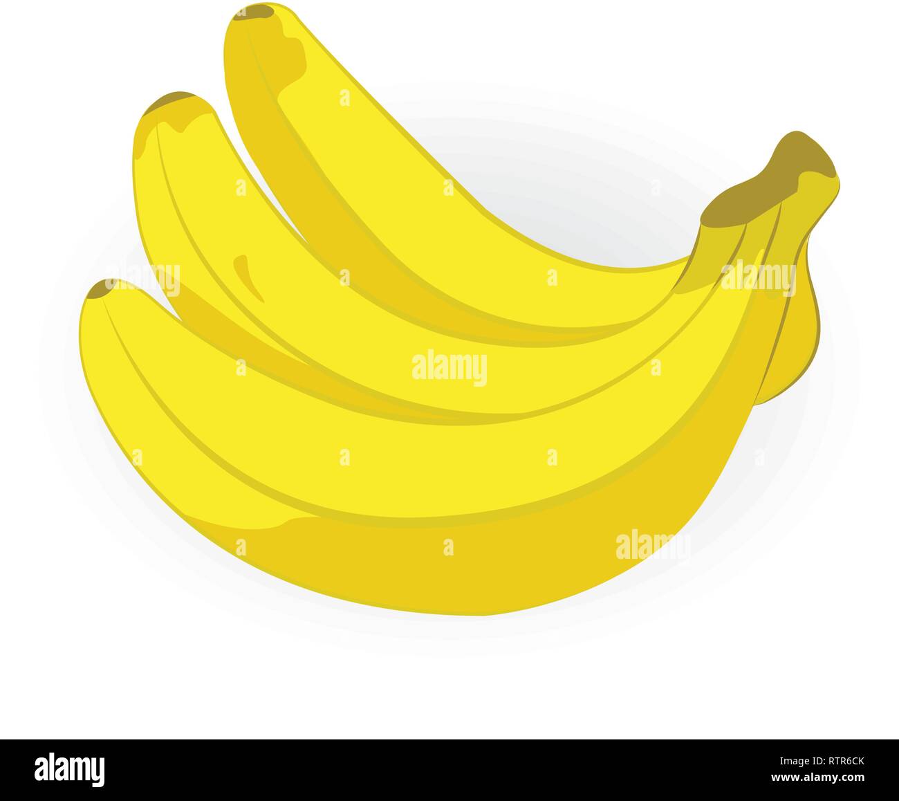 Bunch of bananas vector illustration on a white background Stock Vector ...