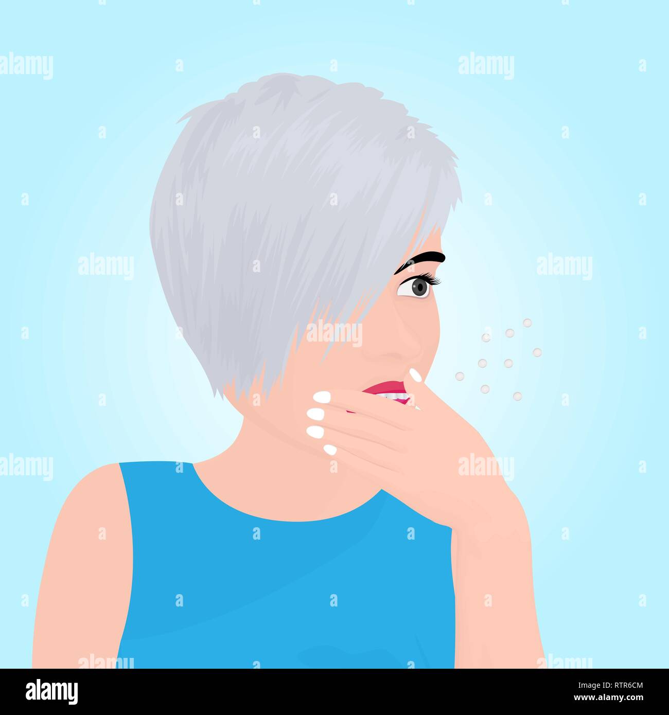 A burp from mouth of a girl vector illustration Stock Vector Image ...