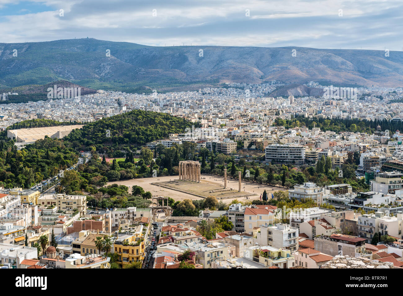 Greek roofs top view hi-res stock photography and images - Alamy