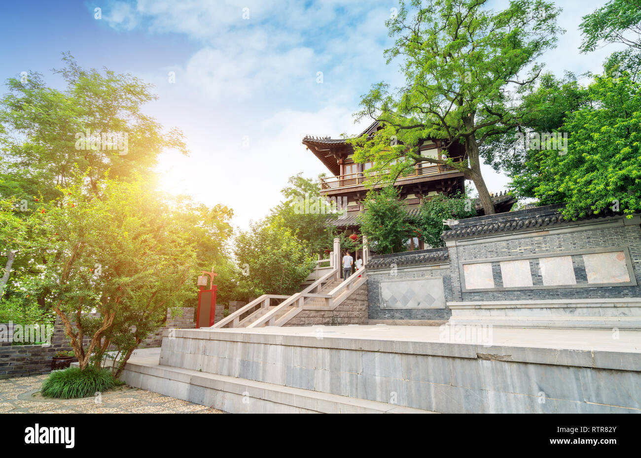 Temple temple architecture, Zhenjiang, China Stock Photo - Alamy