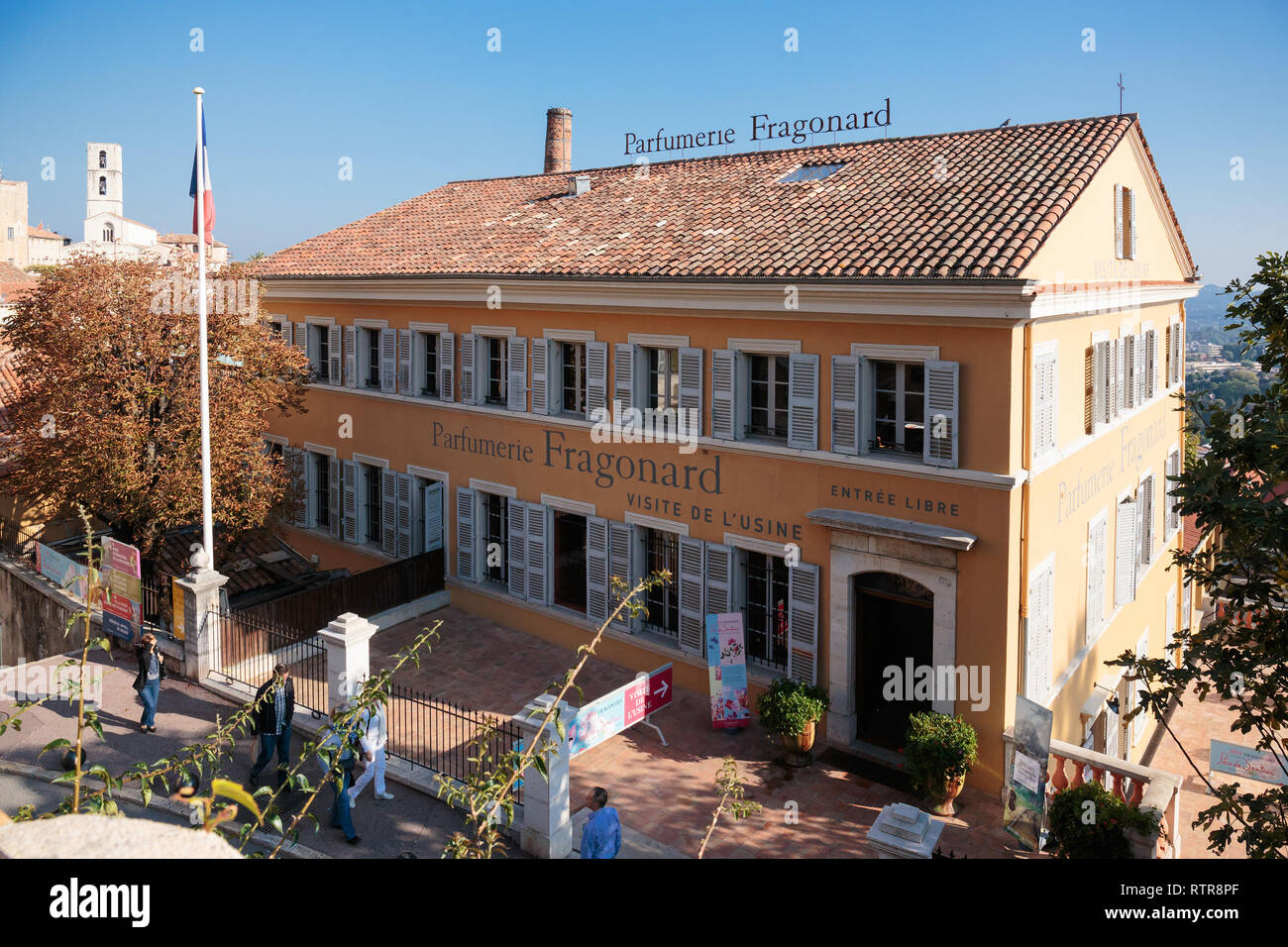 GRASSE, FRANCE - OCTOBER 31, 2014: Panoramic view of downtown, Grasse ...