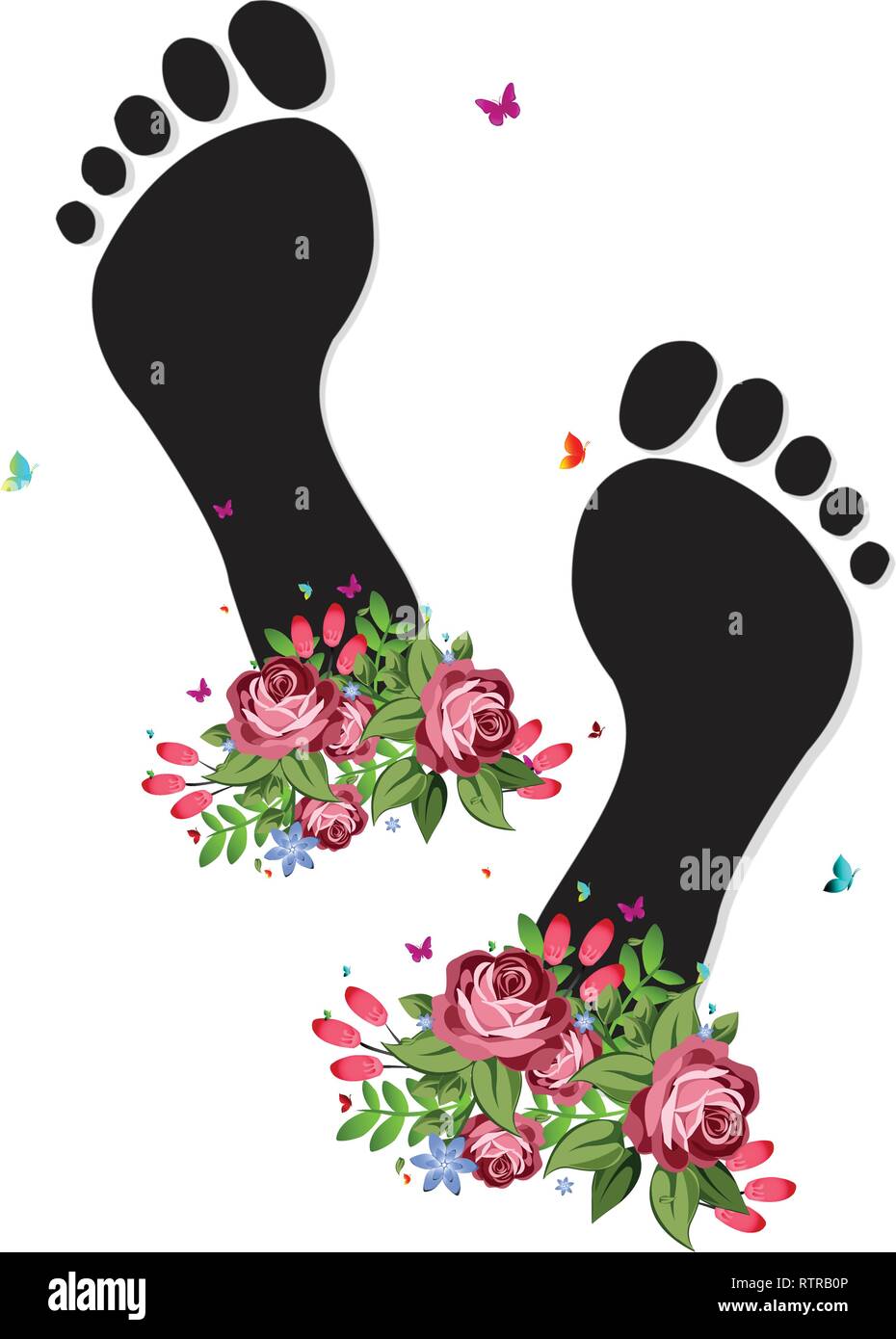Happy feet International Women's day. Template for a poster, cards ...