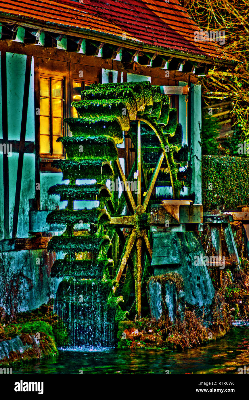Concept landscape : Bluepot Ulm / Blautopf Ulm Stock Photo - Alamy