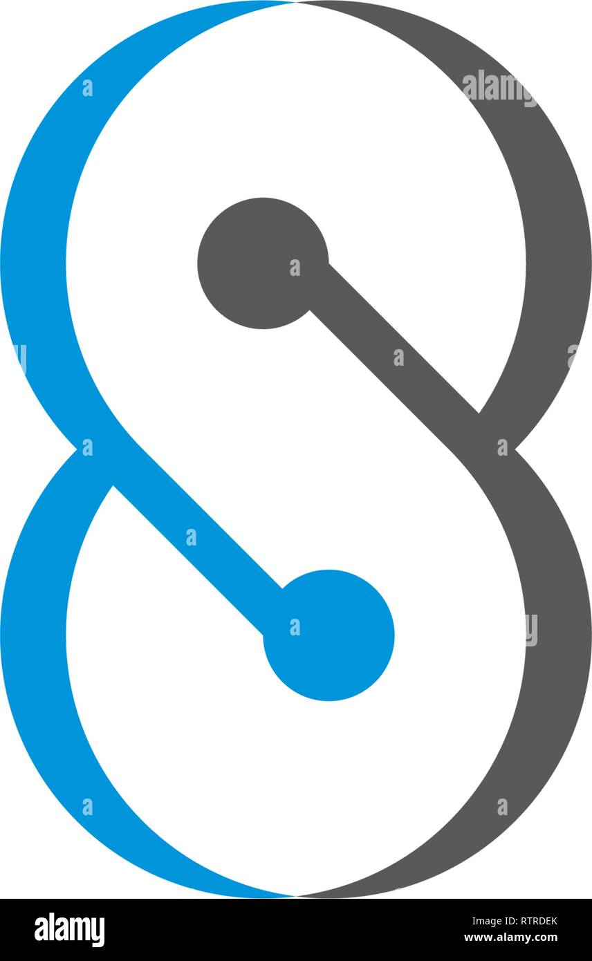 8 number icon eight infinity logo Stock Vector Image & Art - Alamy