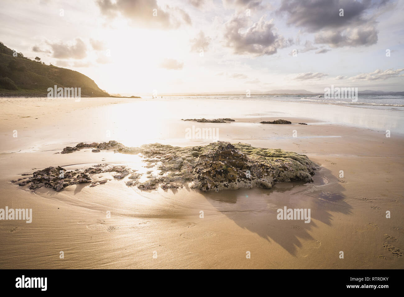 Sunset at the beach Stock Photo - Alamy