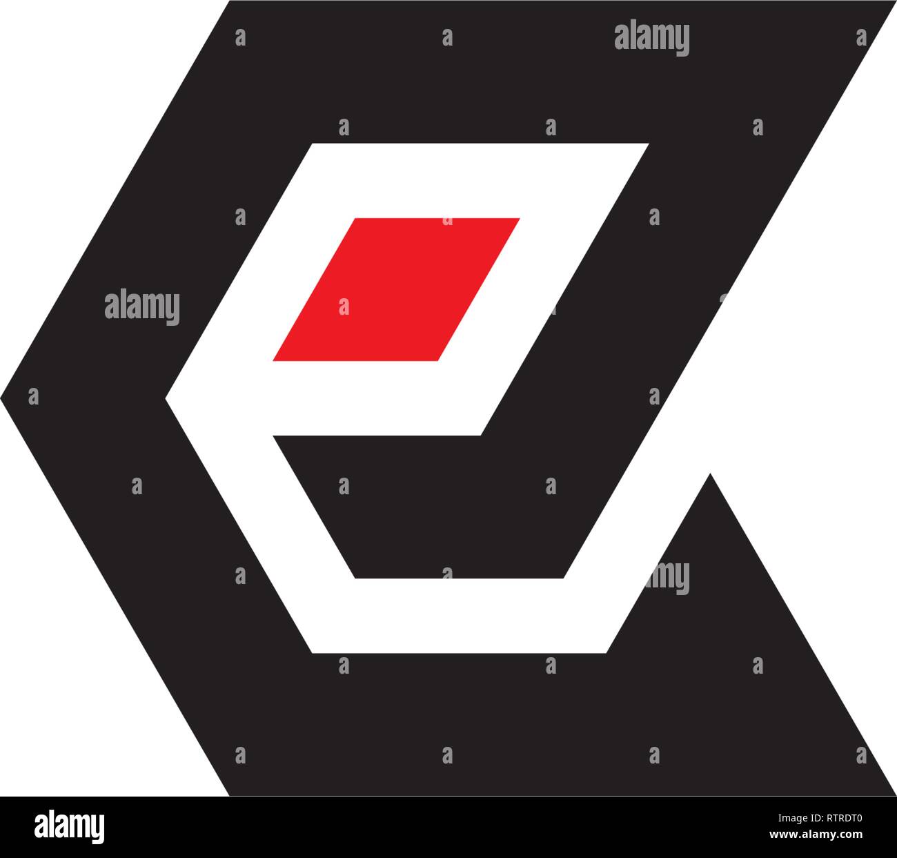 black geometric e letter symbol logotype element Stock Vector Image ...