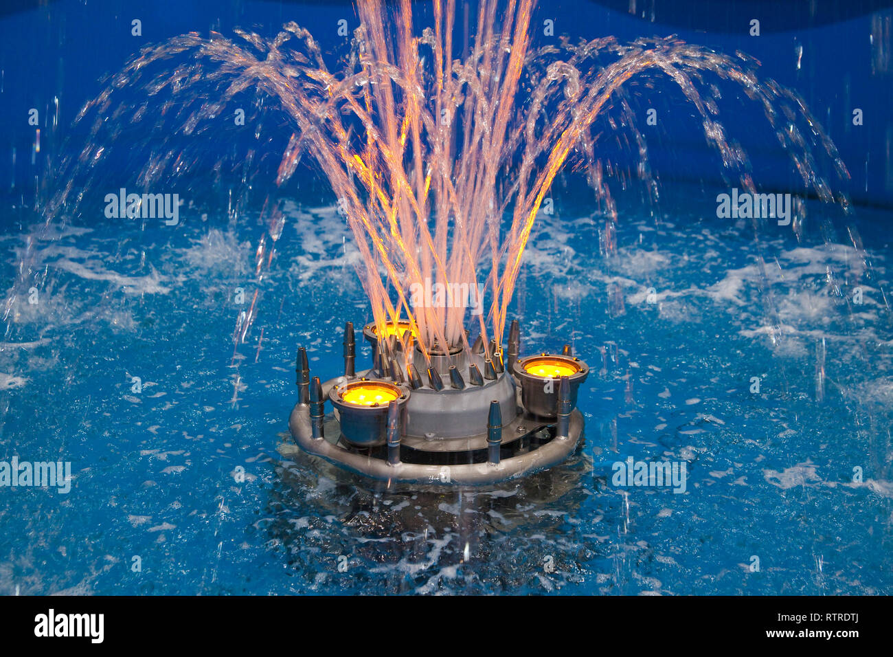 modern fountain - photo taken on Budma Fair in Poznan Stock Photo - Alamy