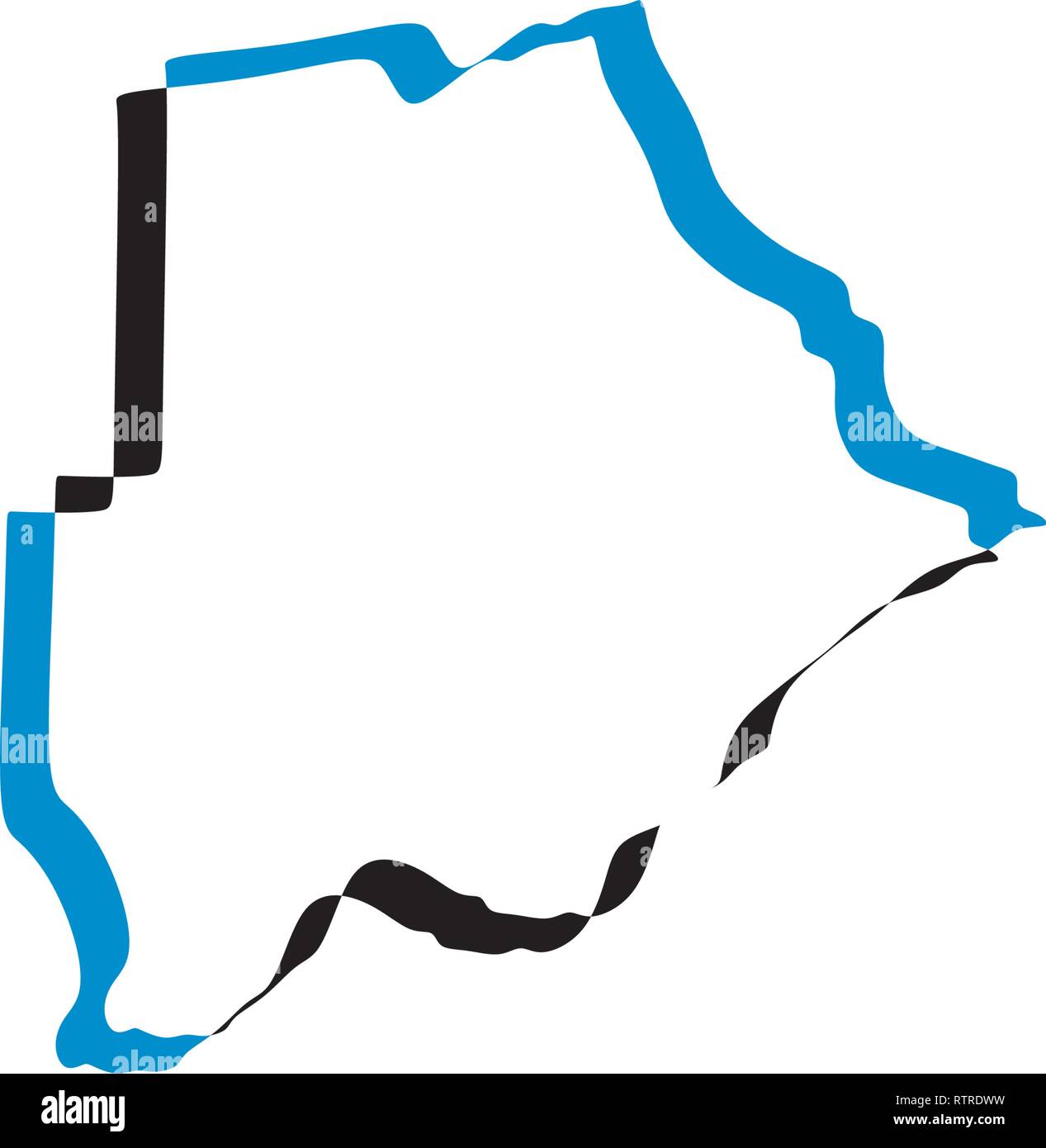 Botswana map hi-res stock photography and images - Alamy