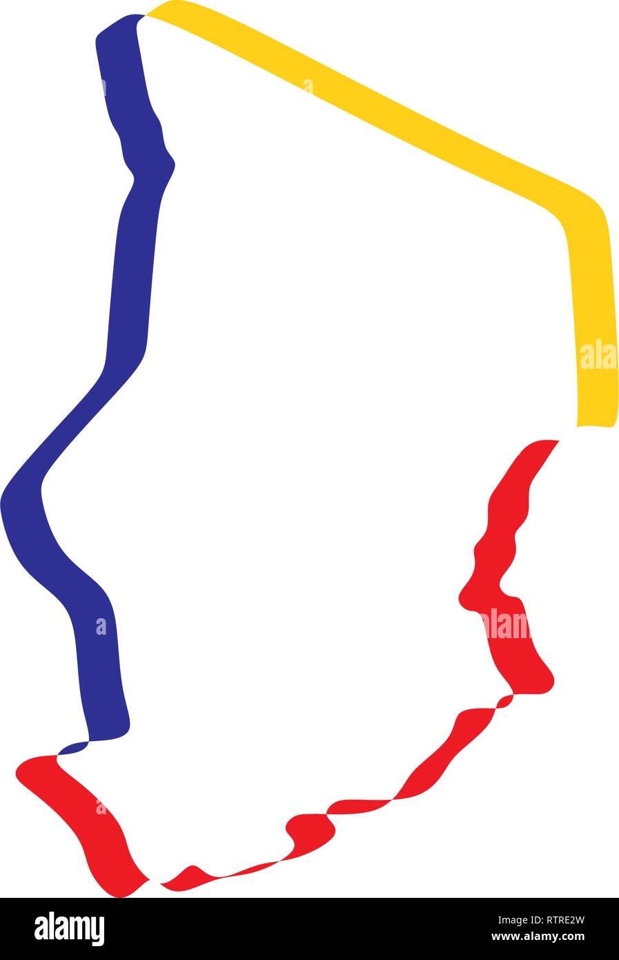 chad map icon vector symbol sign Stock Vector Image & Art - Alamy